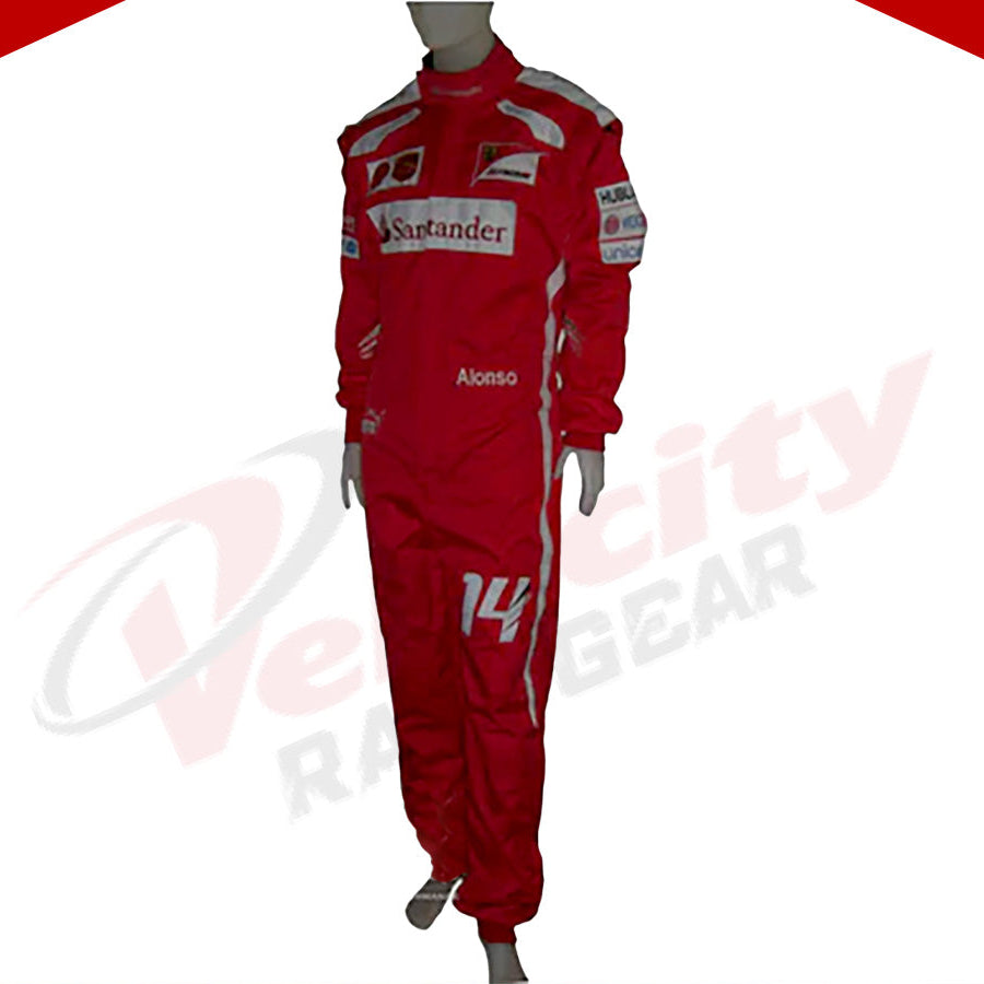 2014 Fernando Alonso Ferrari F1 Embroidered Racing Suit - Velocity ...